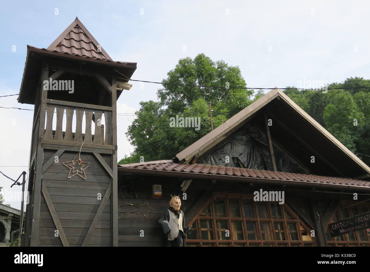 Bran city , Romania Stock Photo - Alamy