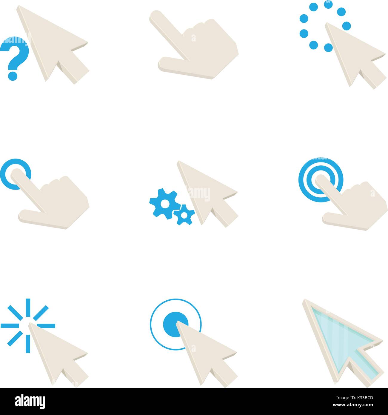 Pointer icons set, cartoon style Stock Vector Image & Art - Alamy