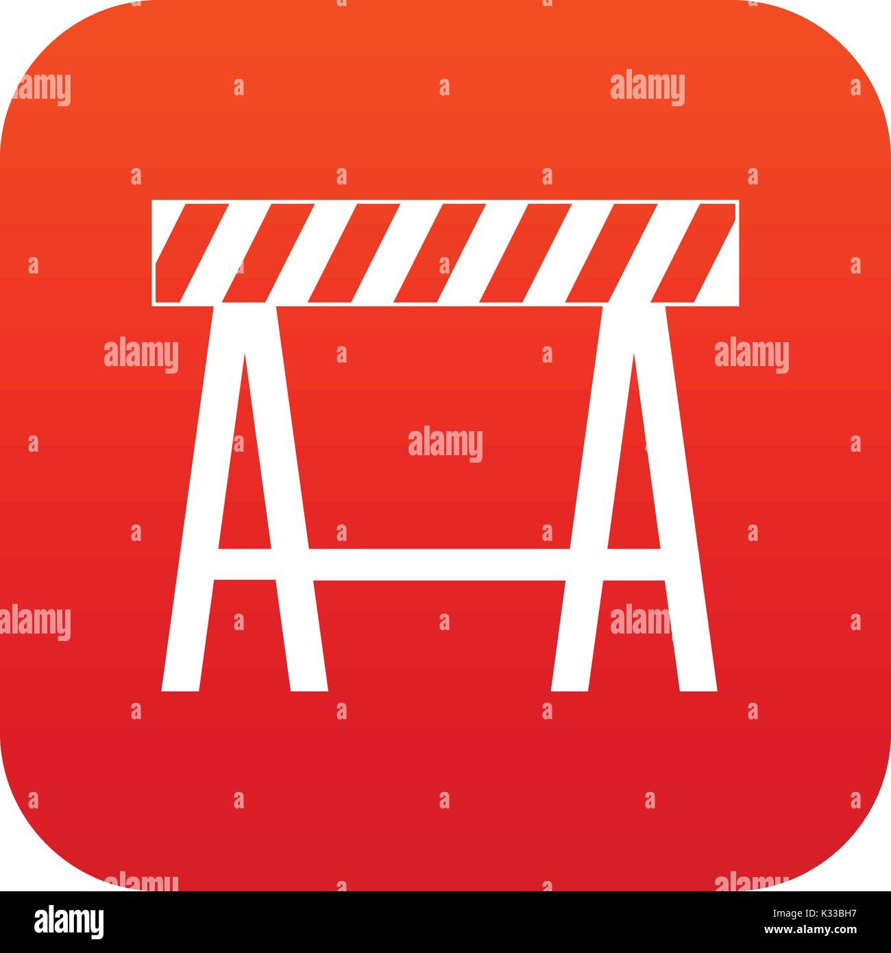 Traffic barrier icon digital red Stock Vector Image & Art - Alamy