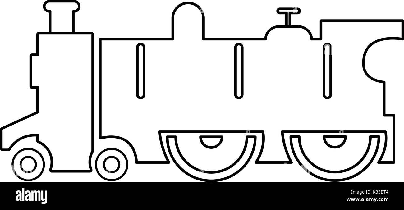 Old steam locomotive icon , outline style Stock Vector Image & Art - Alamy