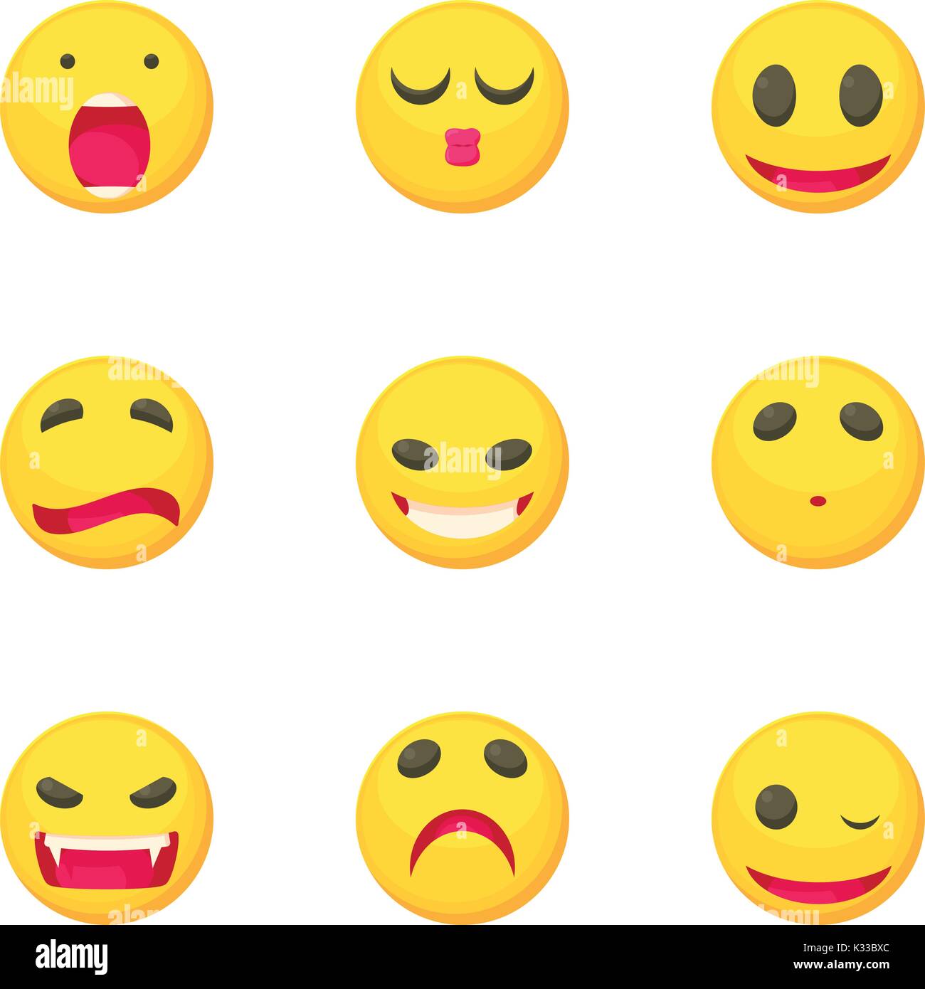 Icons boy different facial expression hi-res stock photography and ...