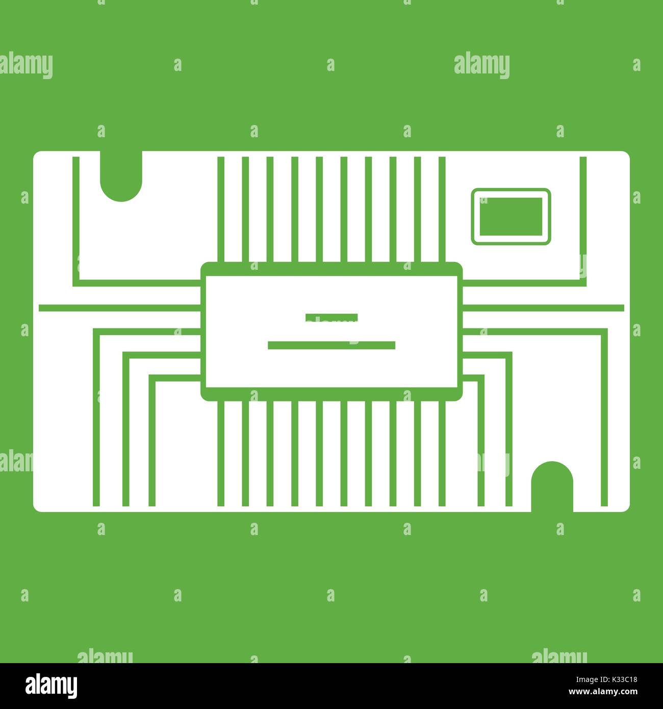 Microchip icon green Stock Vector Image & Art - Alamy