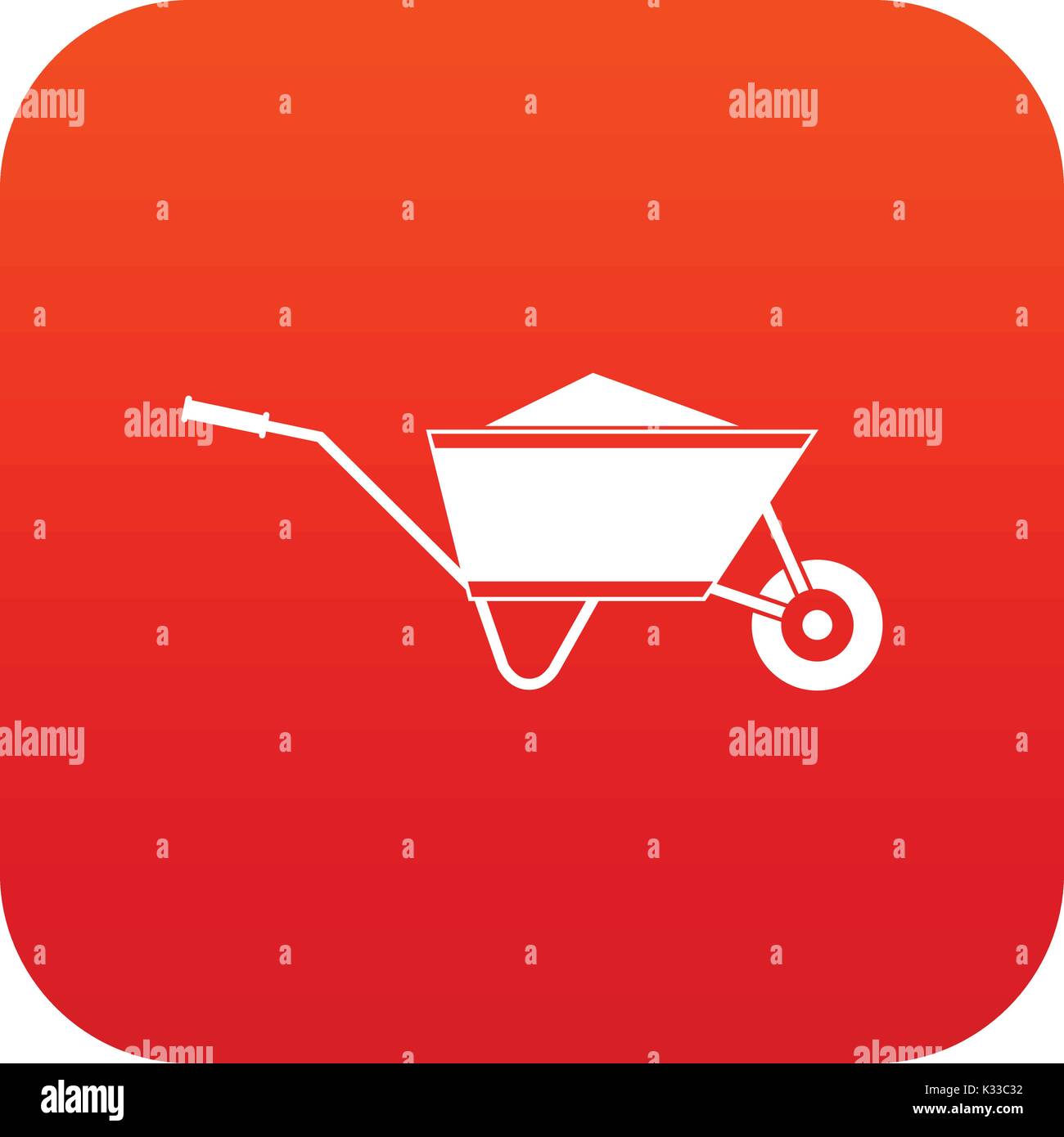Red wheel wheelbarrow Stock Vector Images - Alamy