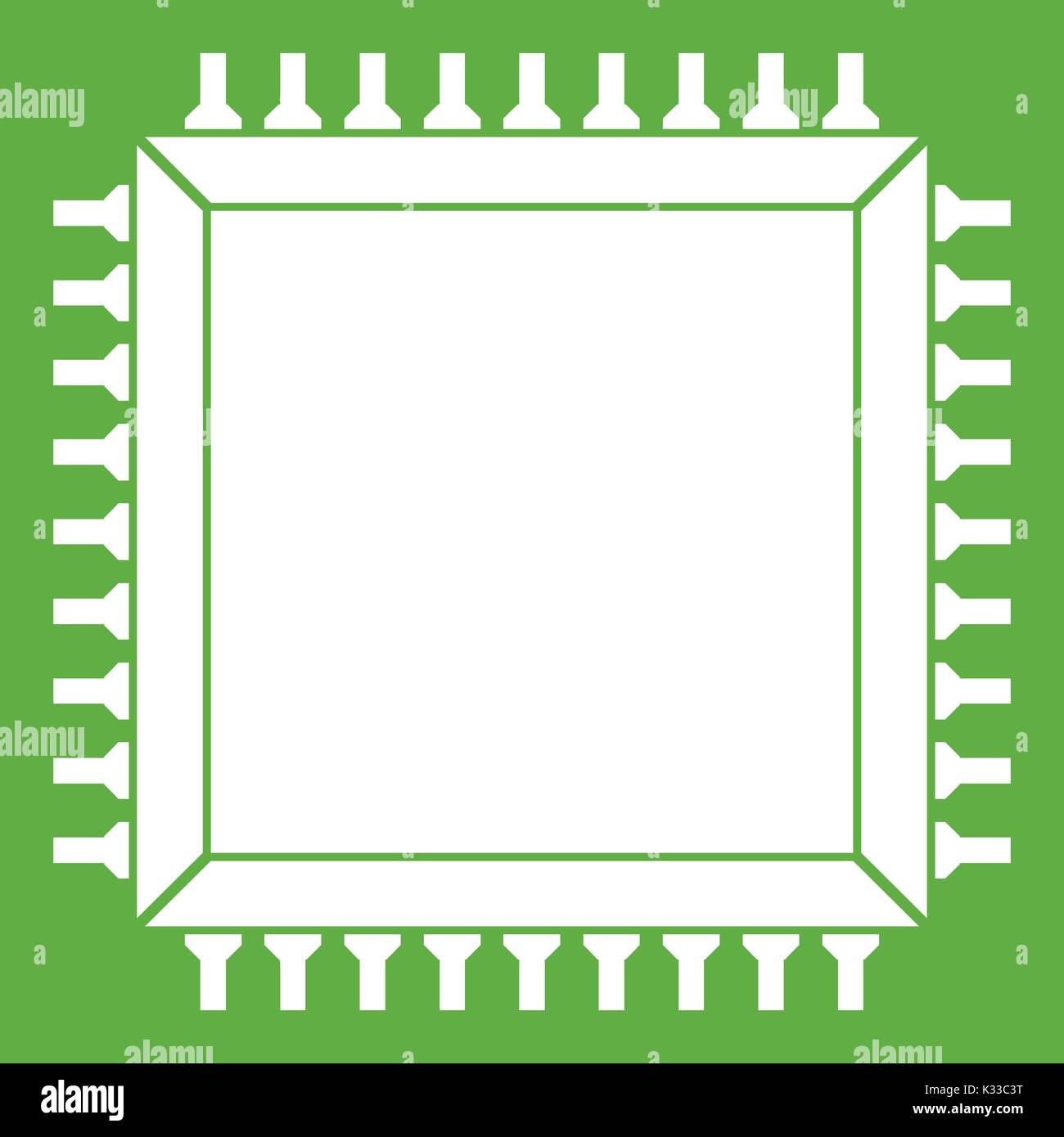 Computer microchip icon green Stock Vector Image & Art - Alamy