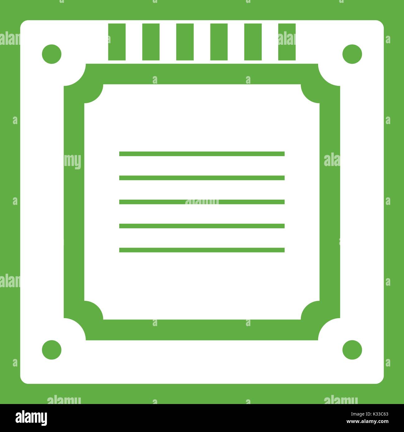 Modern multicore CPU icon green Stock Vector Image & Art - Alamy