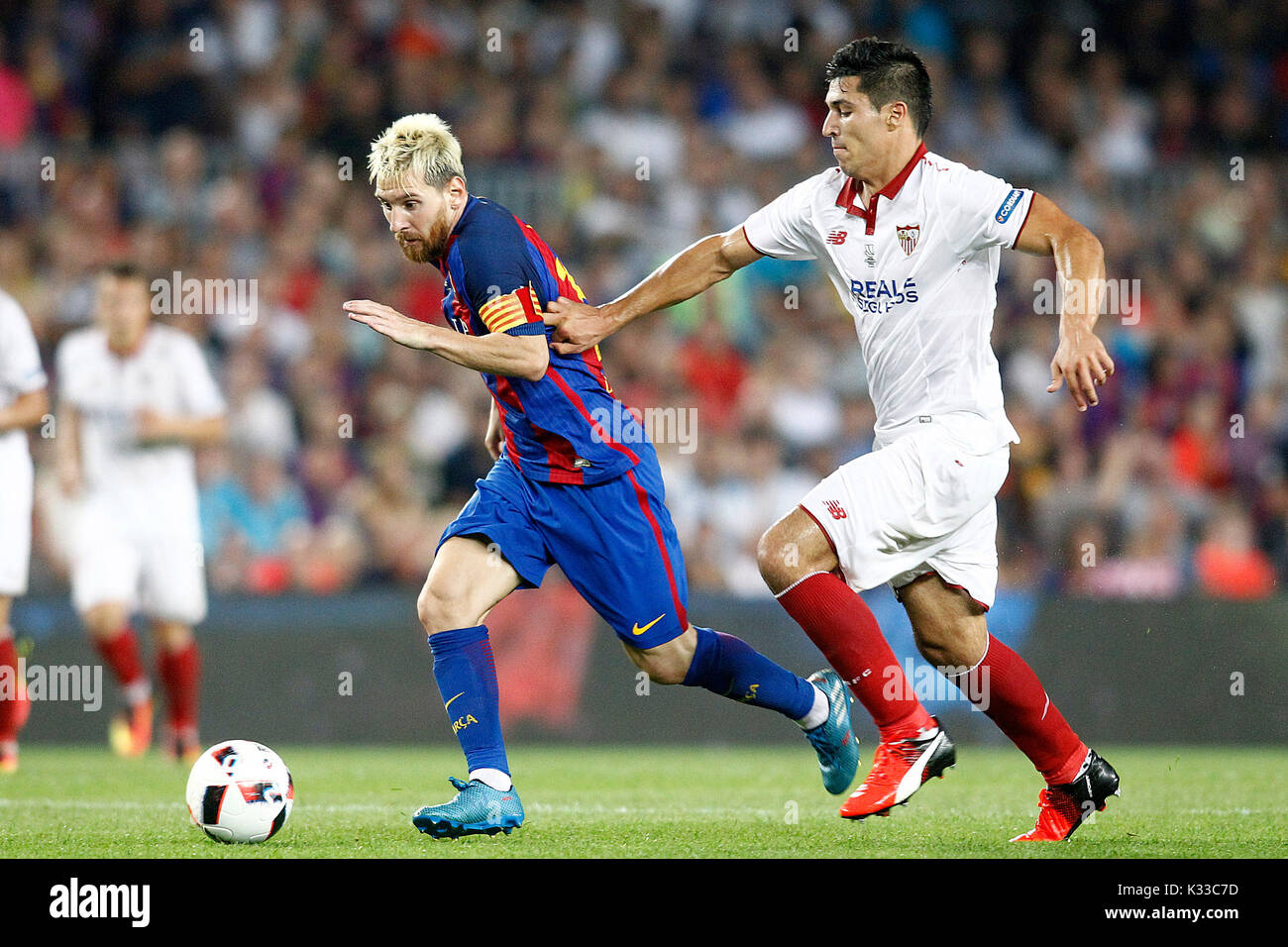 FC Barcelona Leo Messi. The Argentine player is a soccer star in Spain ...