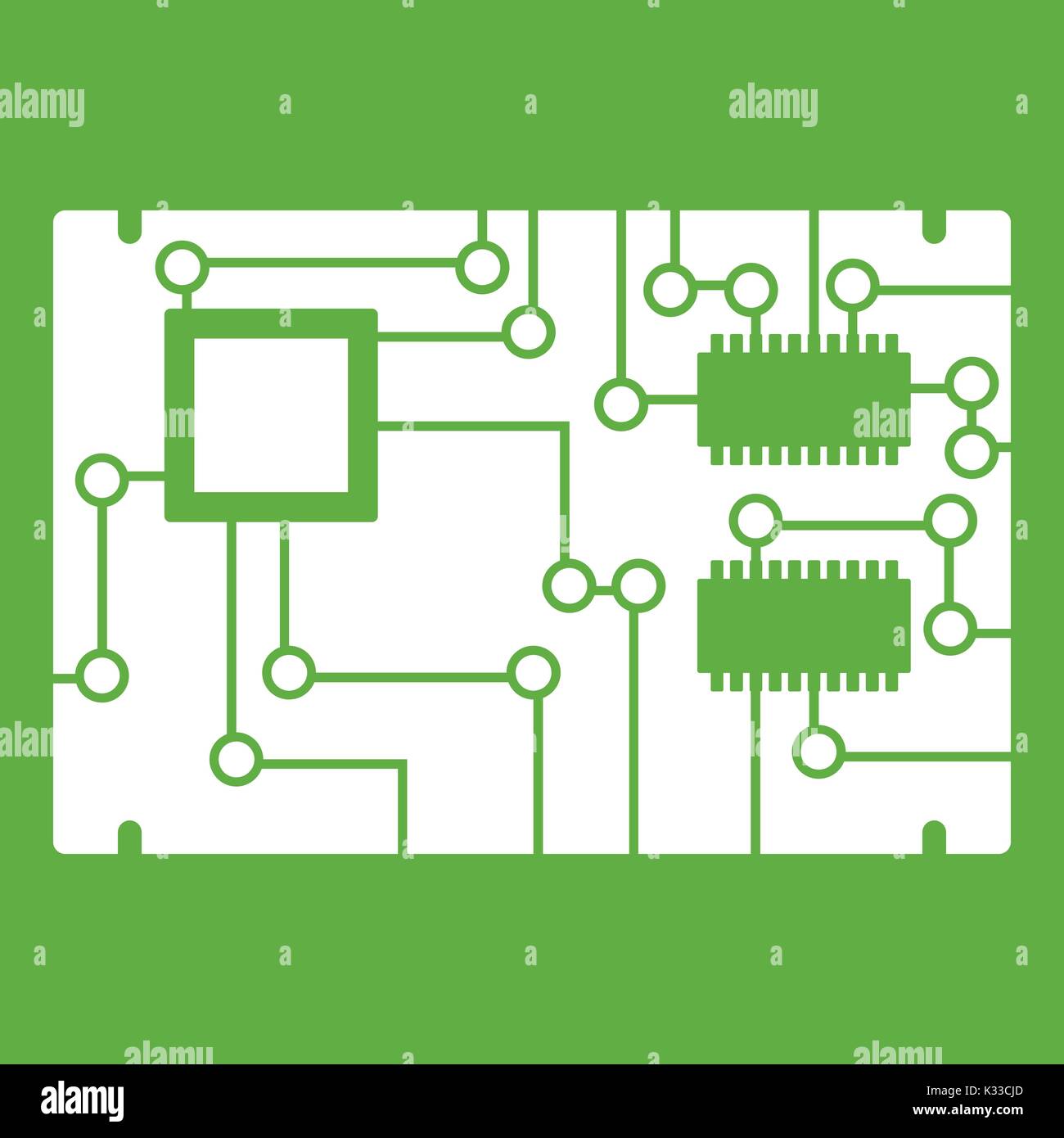 Electronic board icon green Stock Vector Image & Art - Alamy