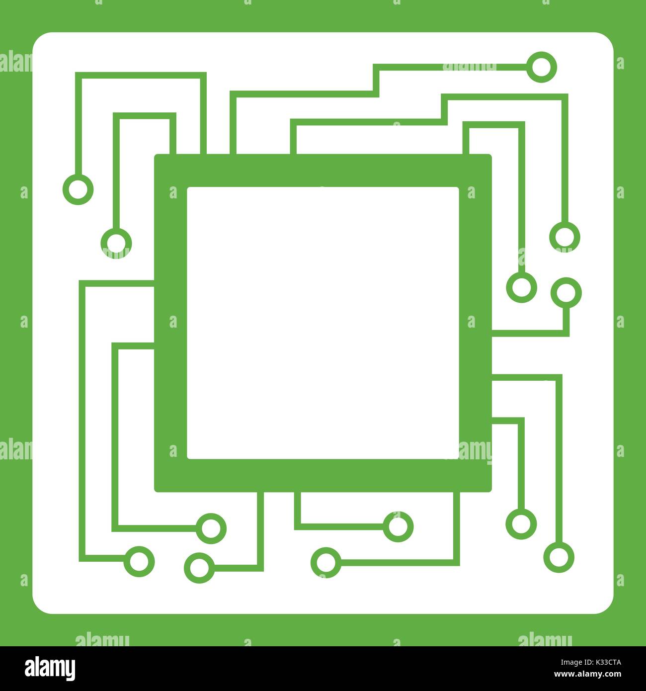 Microchip icon green Stock Vector Image & Art - Alamy