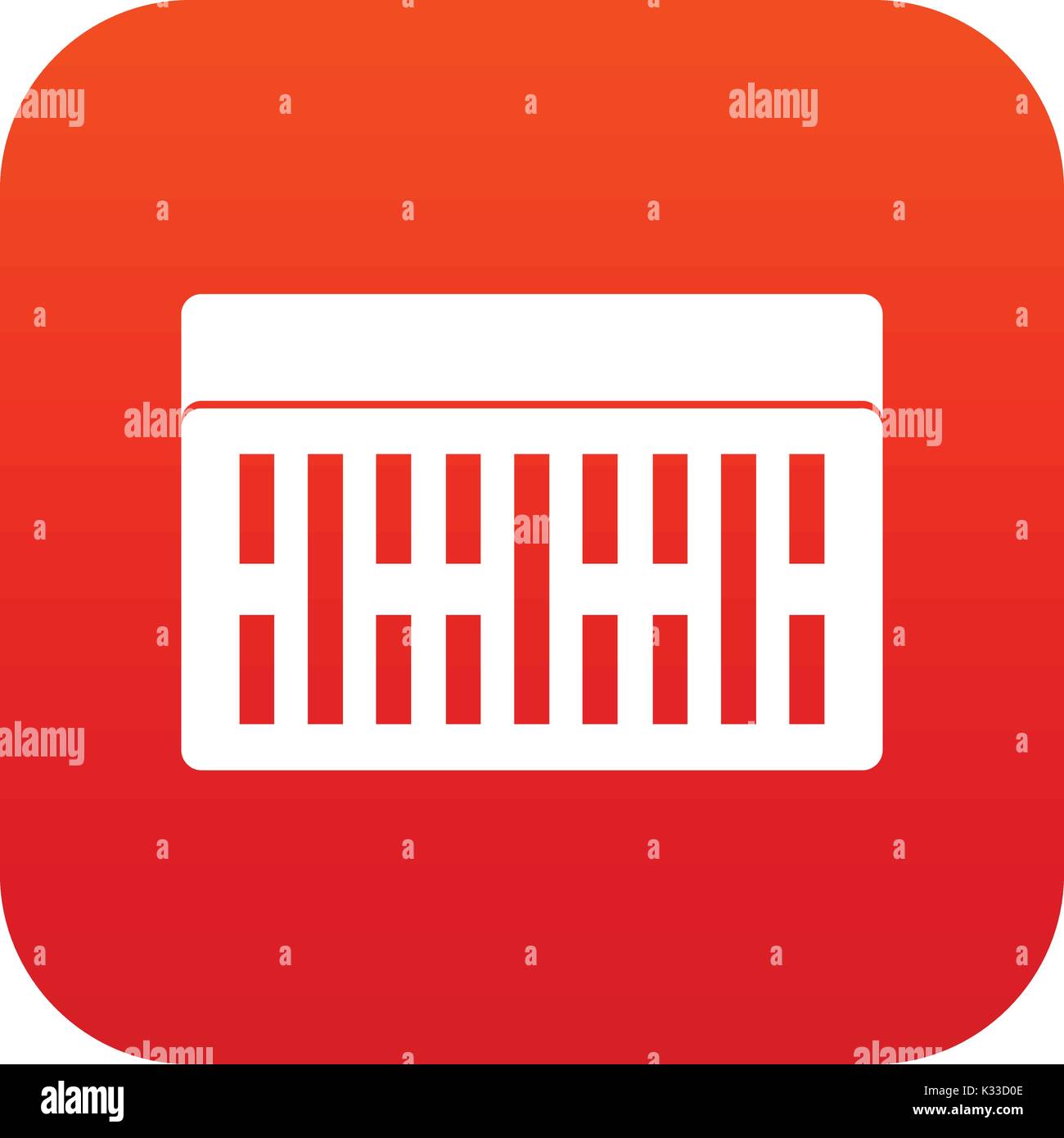 One building brick icon digital red Stock Vector Image & Art - Alamy