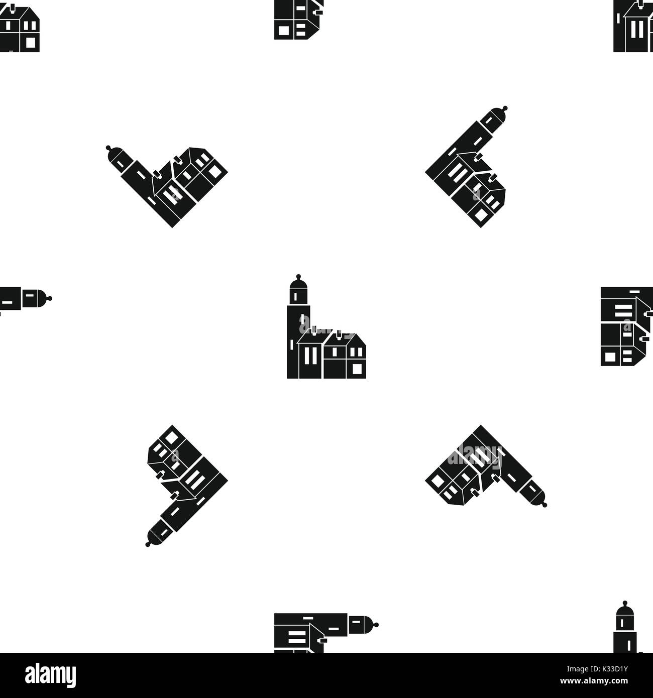 New houses estate construction site Black and White Stock Photos ...