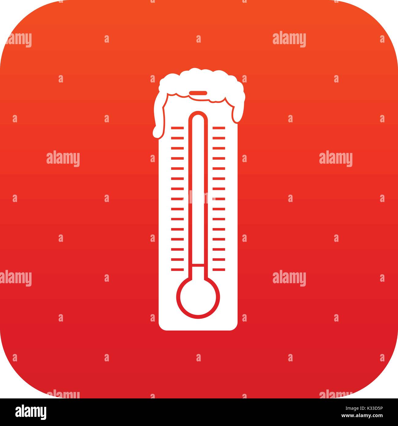 Thermometer icon digital red Stock Vector Image & Art - Alamy