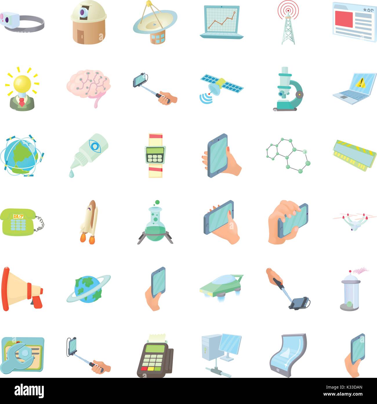 Connection Icons Set Cartoon Style Stock Vector Image And Art Alamy
