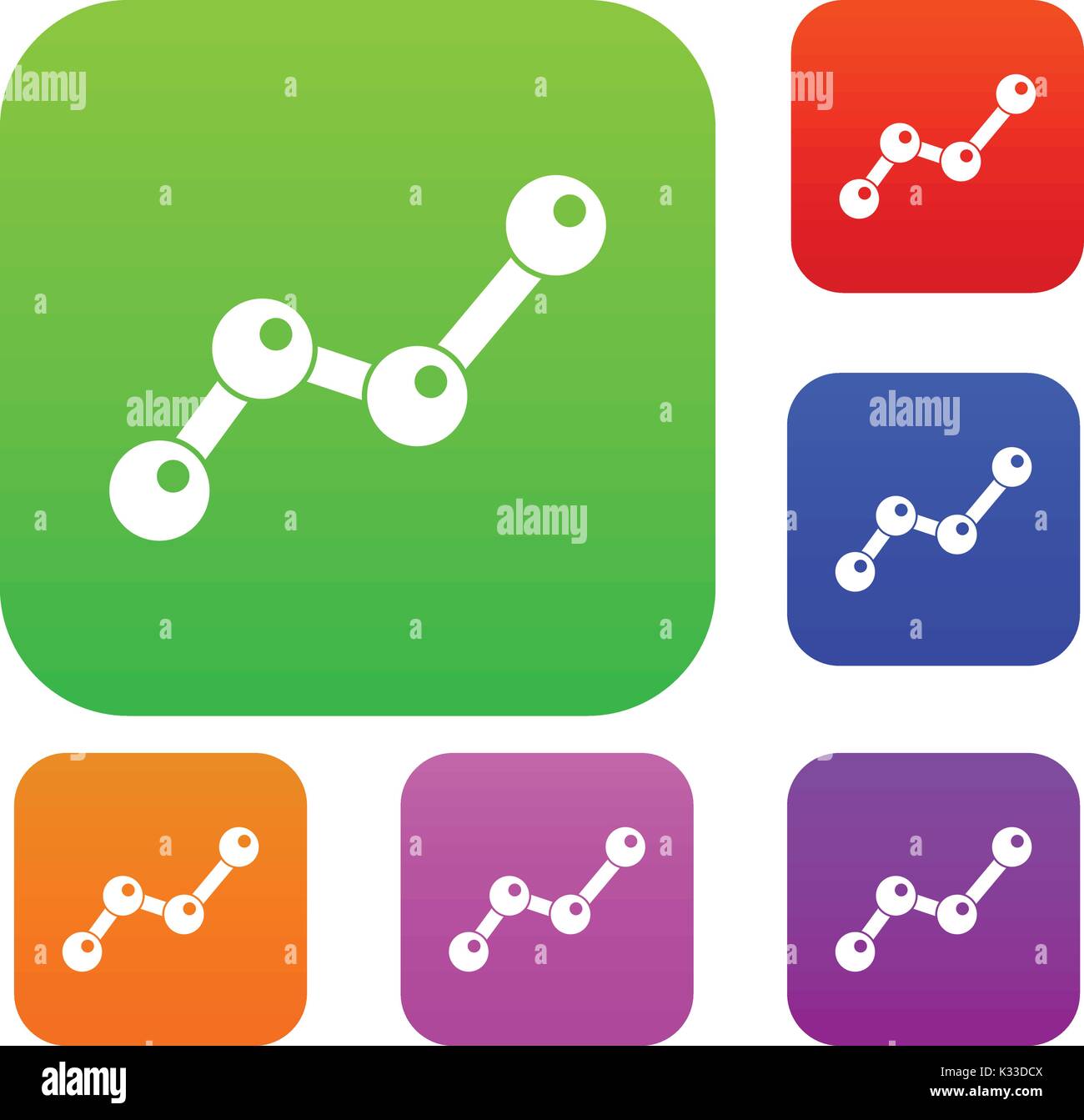 Chart statistics line set collection Stock Vector Image & Art - Alamy