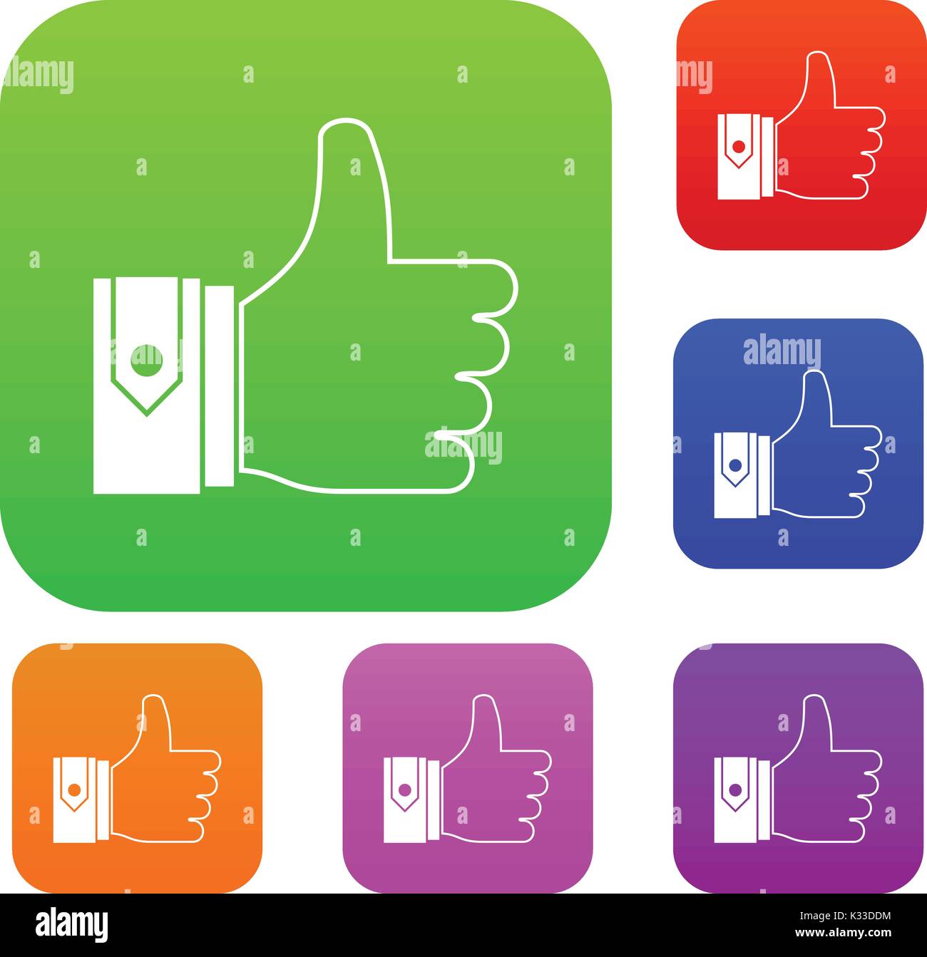Thumbs up set collection Stock Vector Image & Art - Alamy