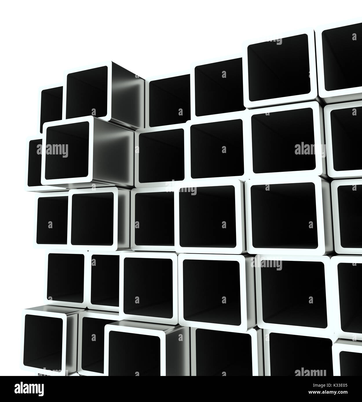 Metal rectangle tube Stock Photo - Alamy