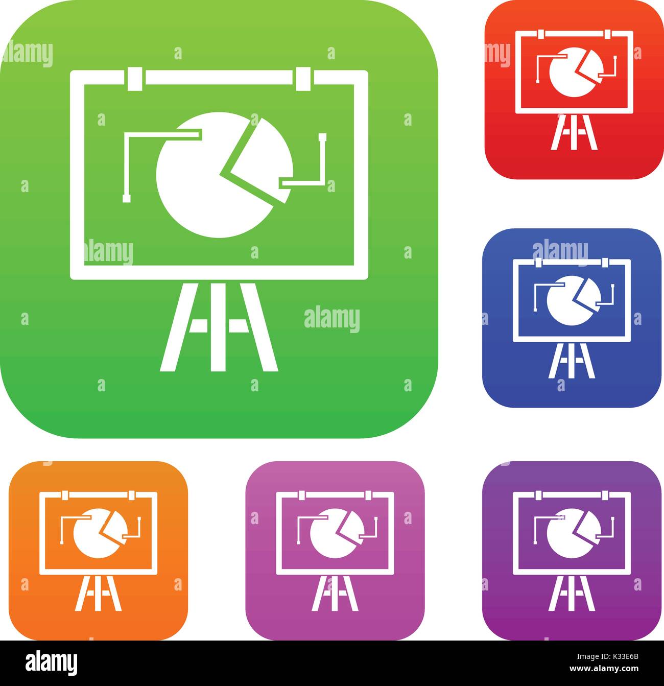 Flip chart with statistics set collection Stock Vector Image & Art - Alamy
