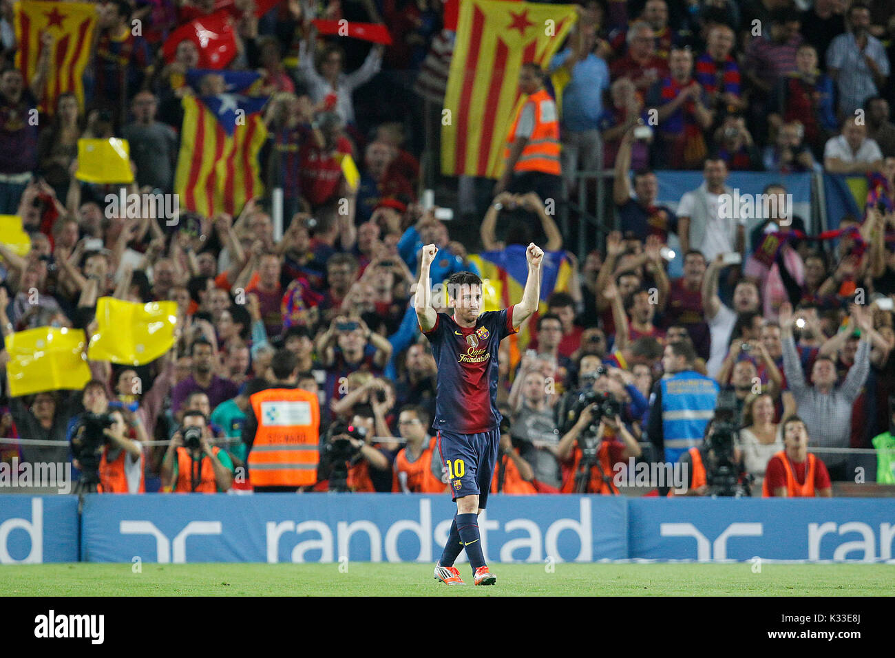 FC Barcelona Leo Messi. The Argentine player is a soccer star in Spain ...