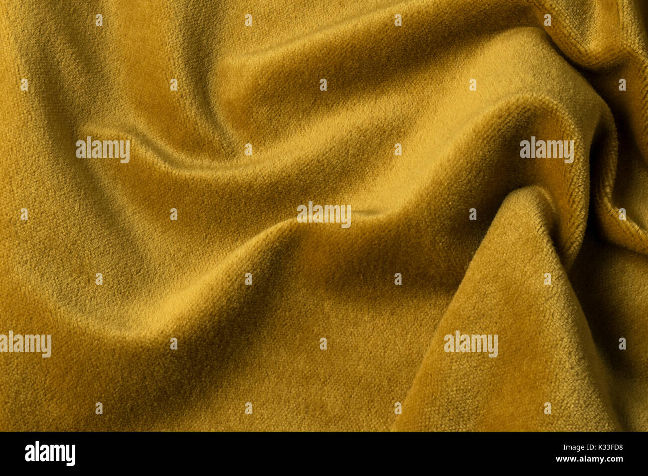 Golden angora goat velours fabric resembling velvet, mixed with natural ...