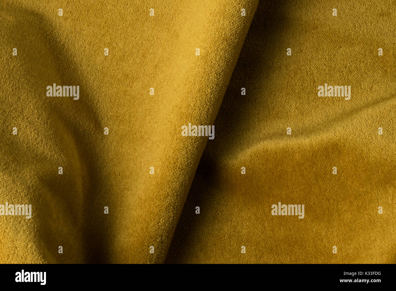 Golden angora goat velours fabric resembling velvet, mixed with natural ...