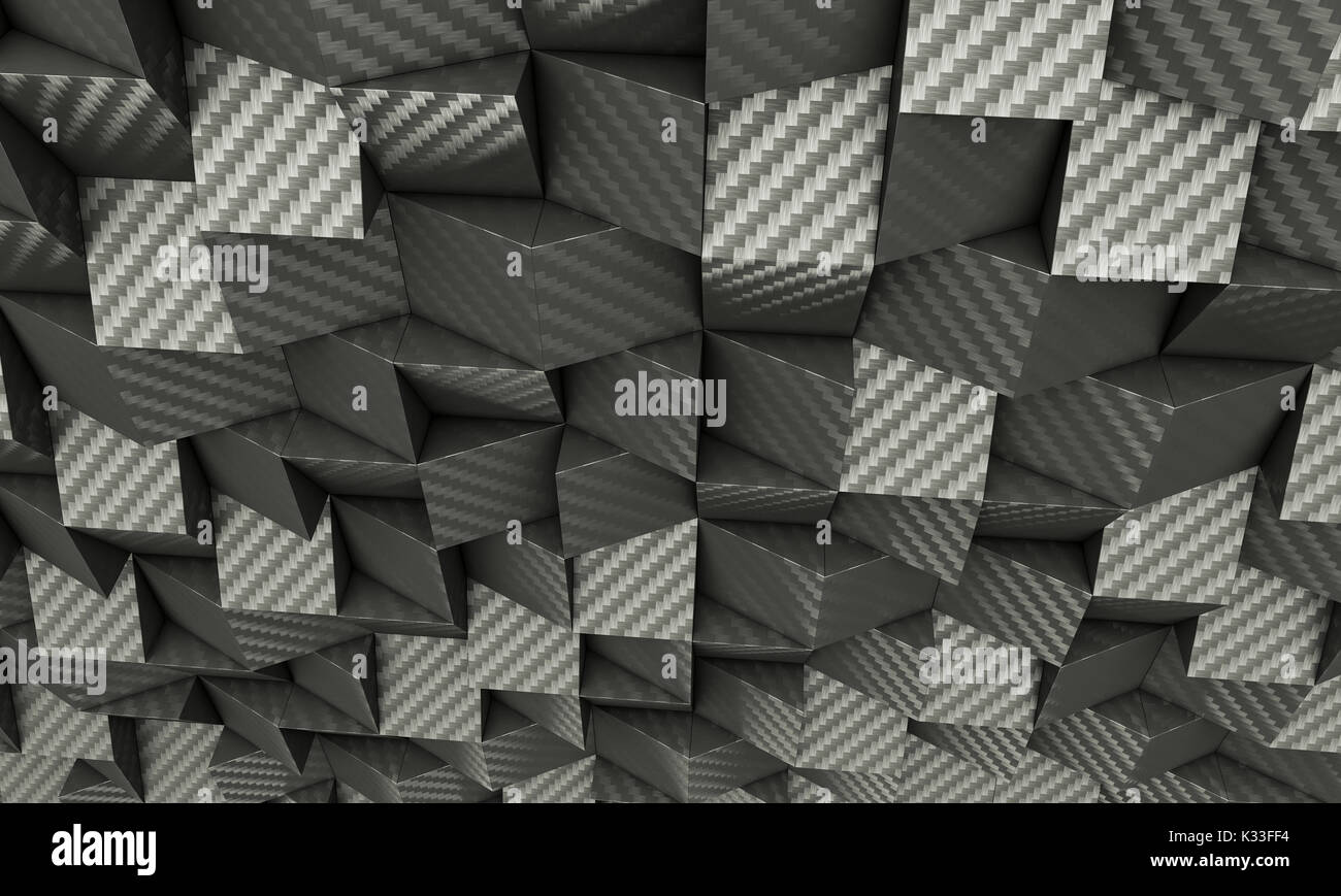 carbon fiber 3d image poly geometric background texture rendering Stock ...