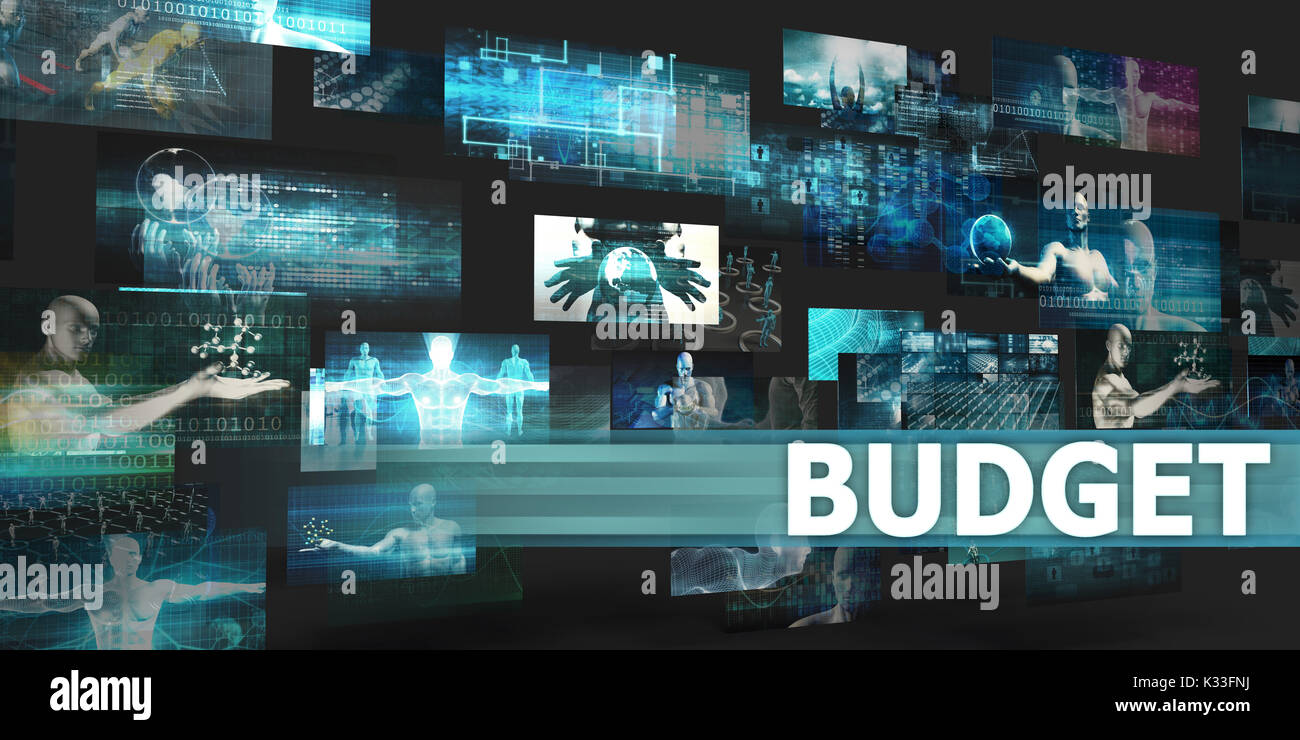 Budget Presentation Background with Technology Abstract Art Stock Photo ...
