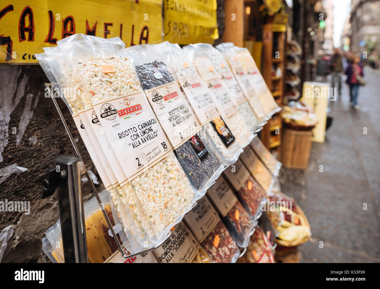 Pasta at stall, Naples, Italy, Europe Stock Photo - Alamy