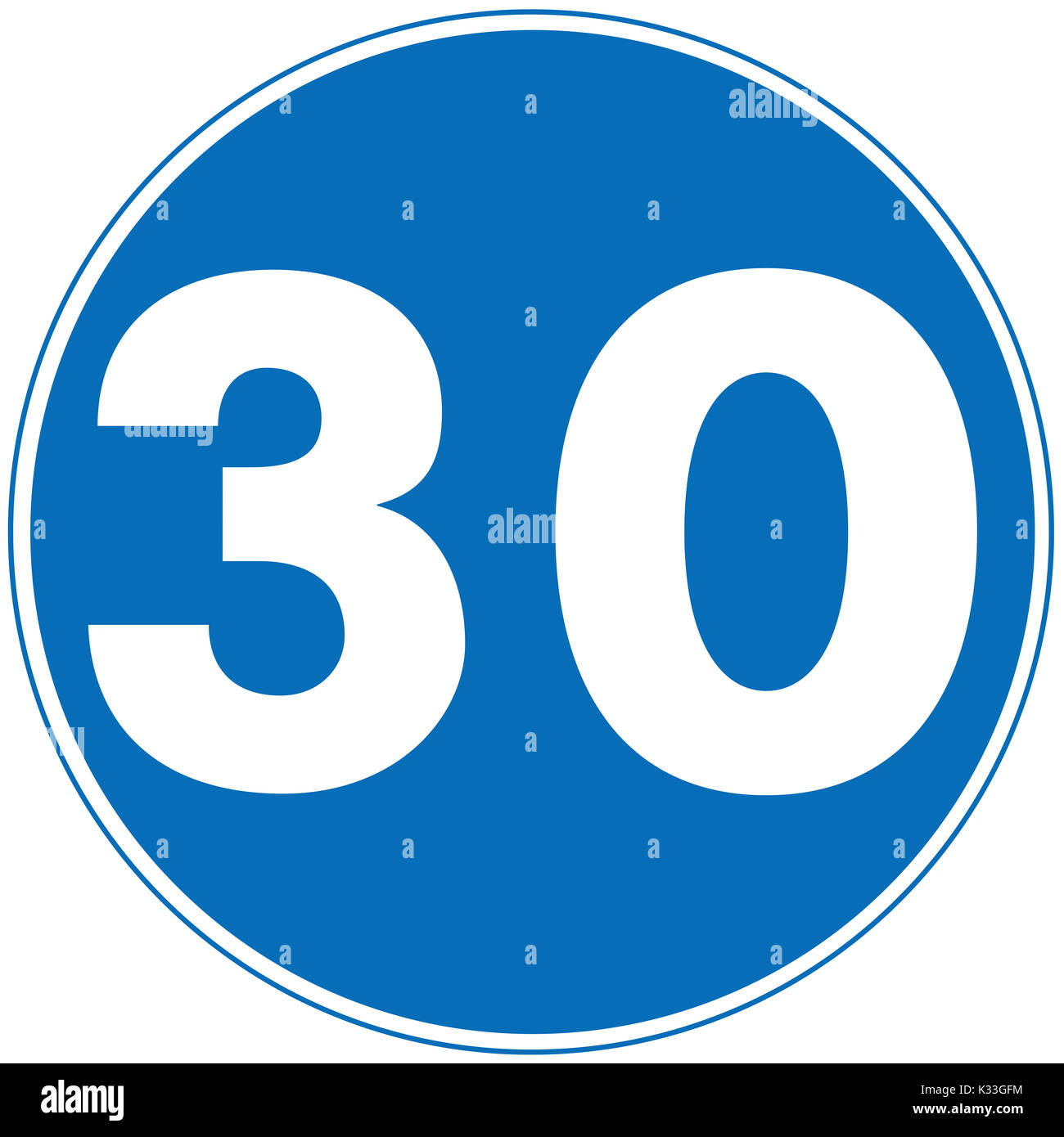 Minimum speed road sign on white background Stock Photo - Alamy
