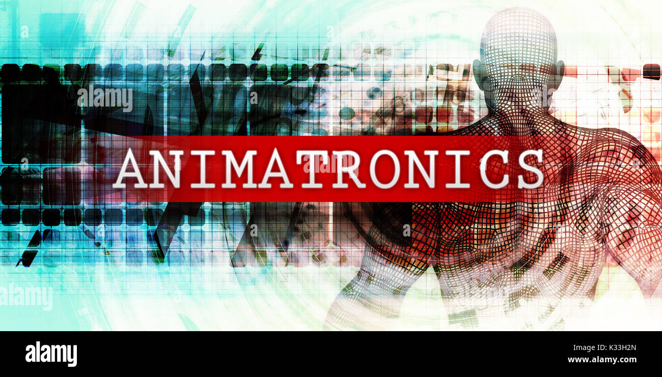 Animatronics Sector with Industrial Tech Concept Art Stock Photo - Alamy