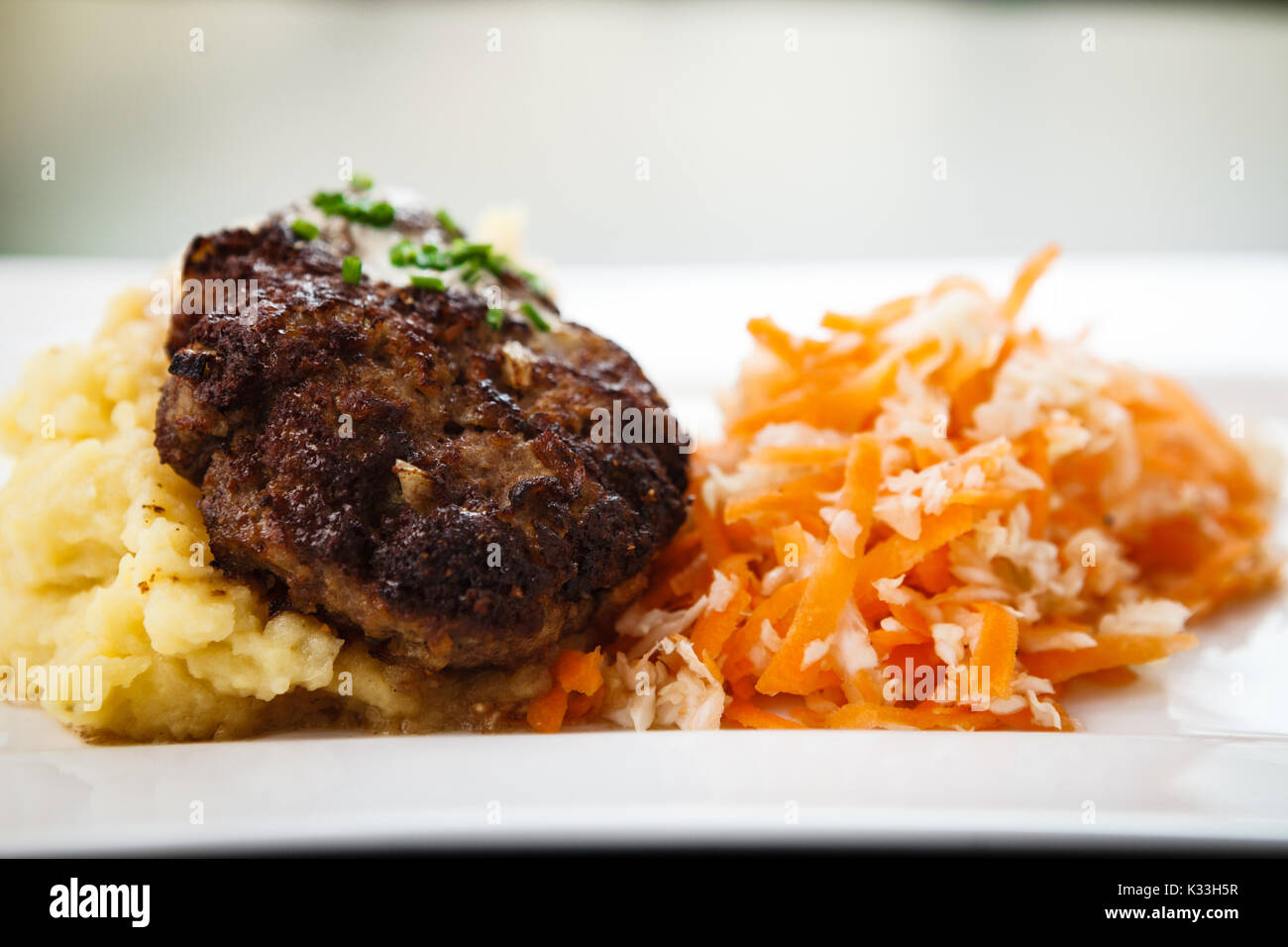 Minced beef cutlet Stock Photo - Alamy