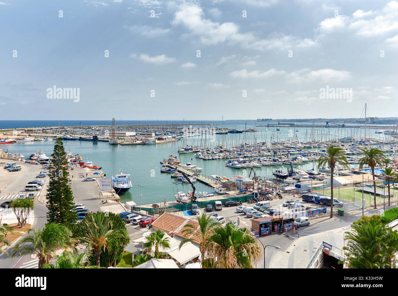 Torrevieja, Spain - July 31, 2017: Yachts and fishing boats in ...