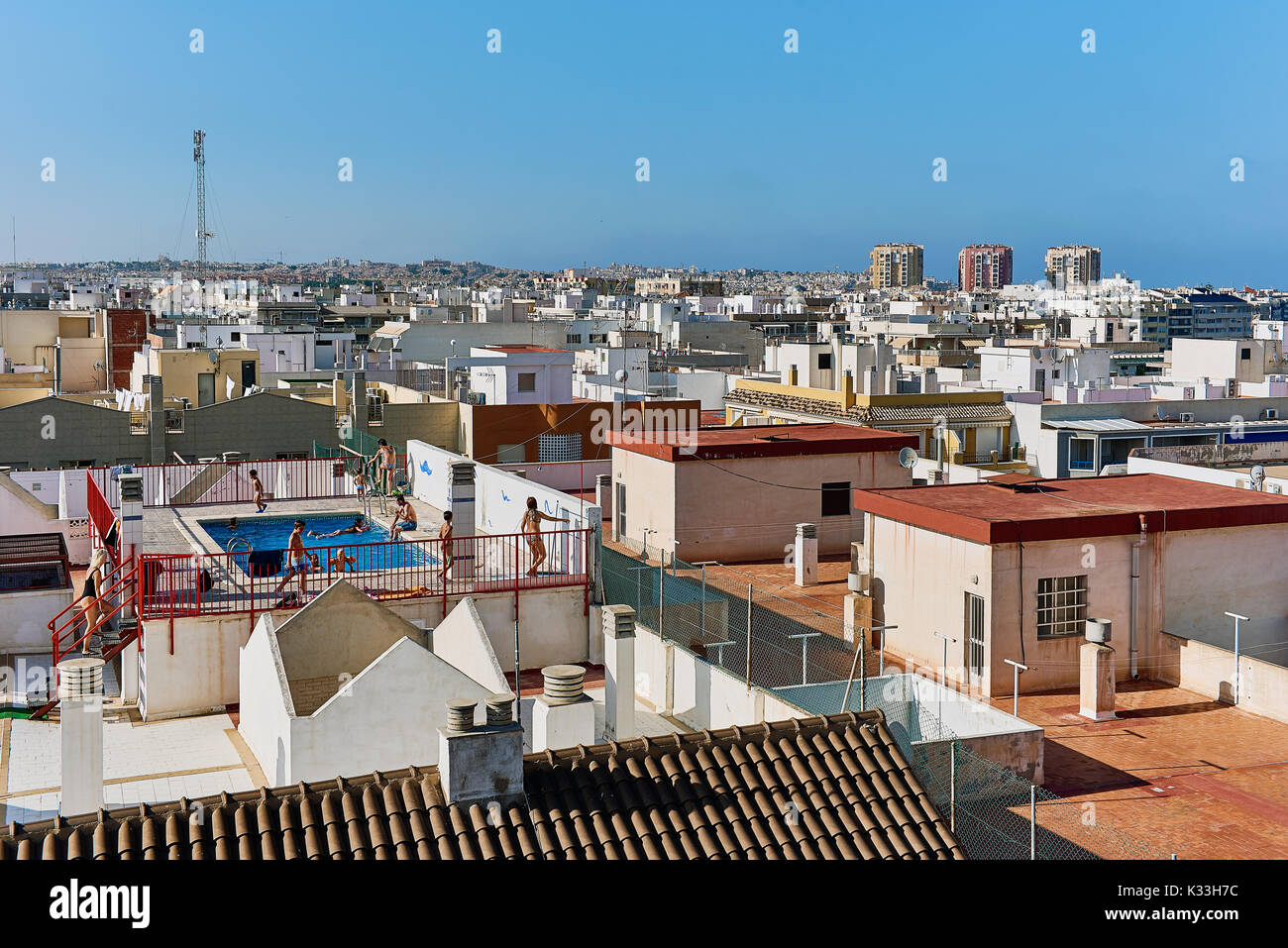 Torrevieja, Spain - July 10, 2017: View to the Torrevieja cityscape at ...