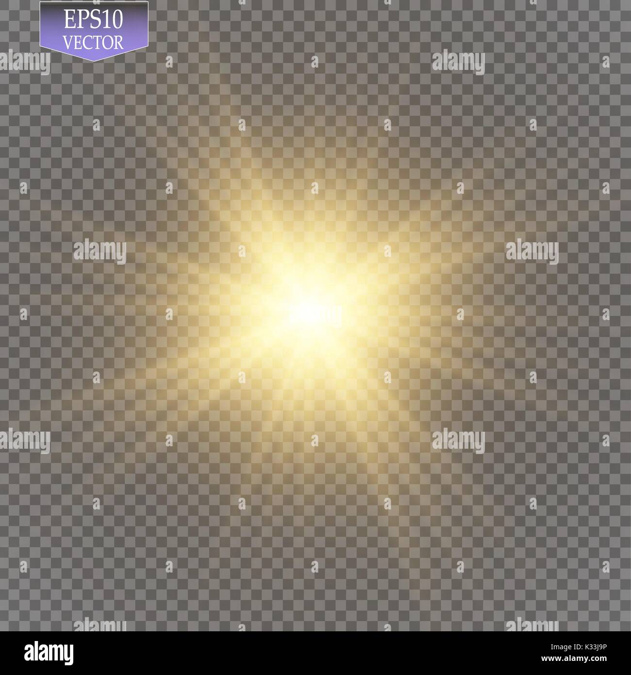 Glow light effect. Starburst with sparkles on transparent background ...