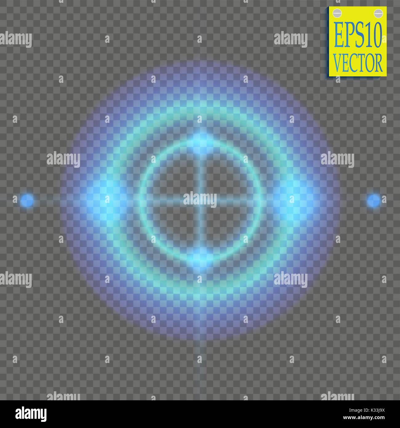 Neon Target isolated. Game Interface Element. Vector Stock Vector Image ...