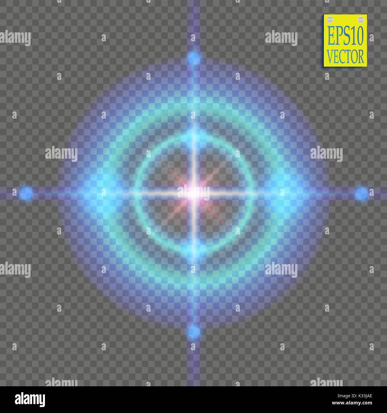 Neon Target isolated. Game Interface Element. Vector Stock Vector Image ...