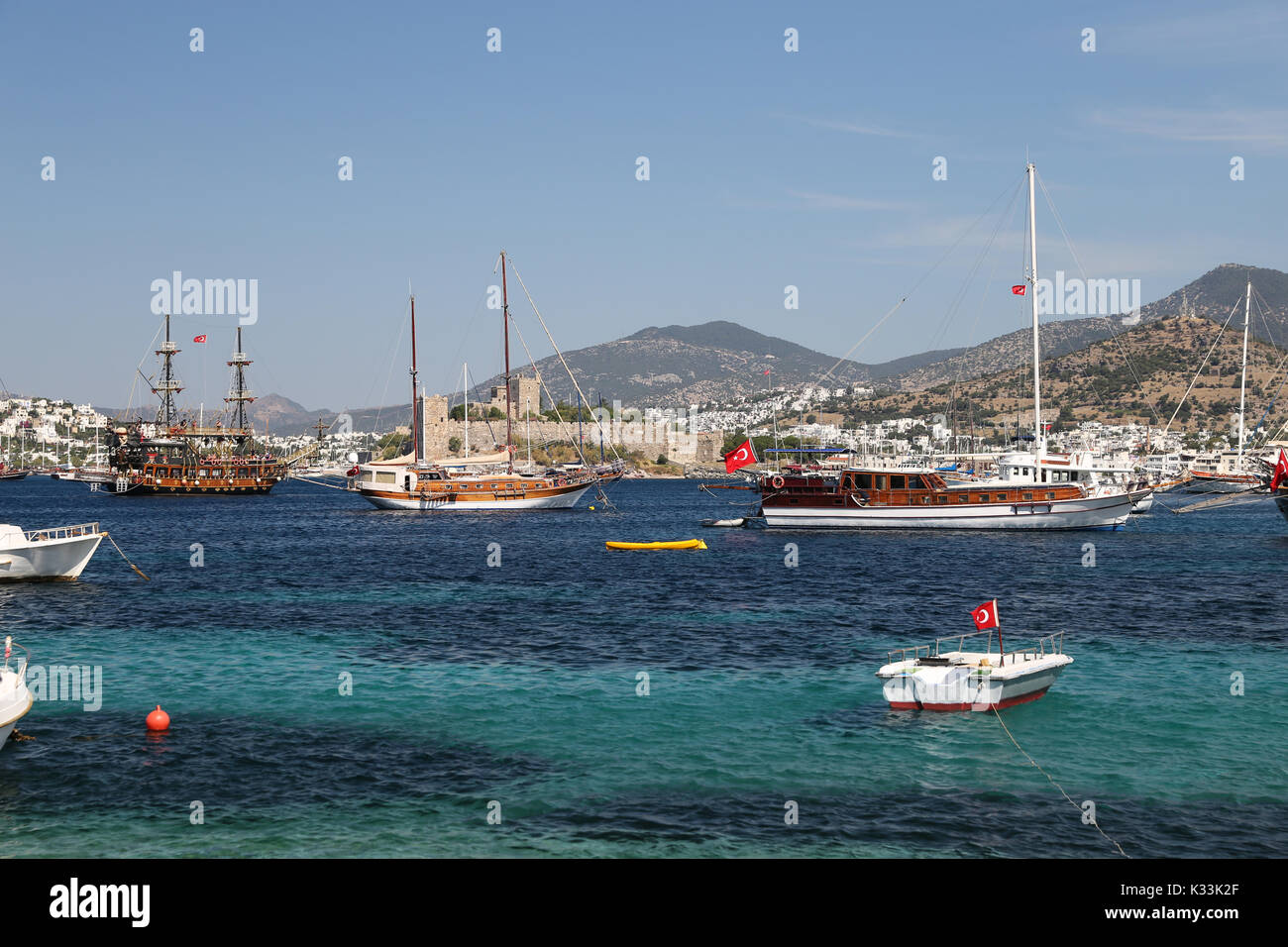Bodrum Town in Aegean Coast of Turkey Stock Photo - Alamy