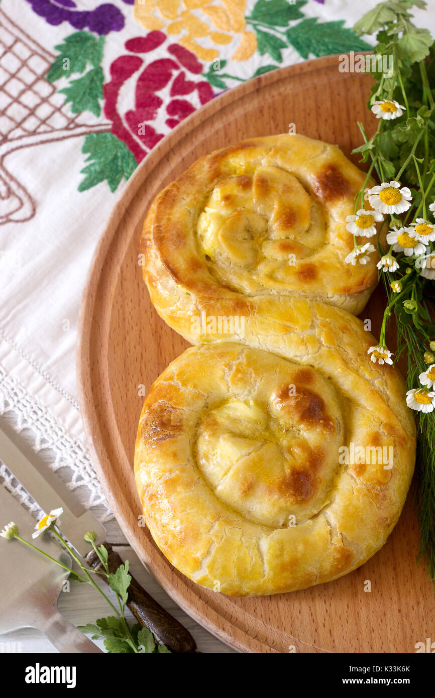 Traditional homemade Romanian and Moldovan pies - saralie Stock Photo ...