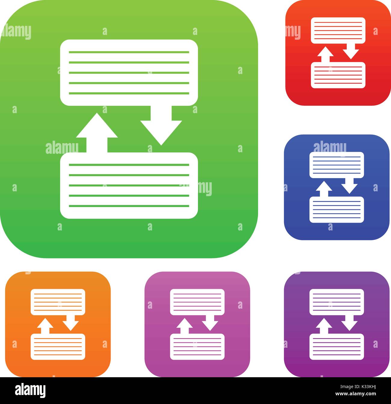 Infographic blocks with arrows set collection Stock Vector Image & Art ...