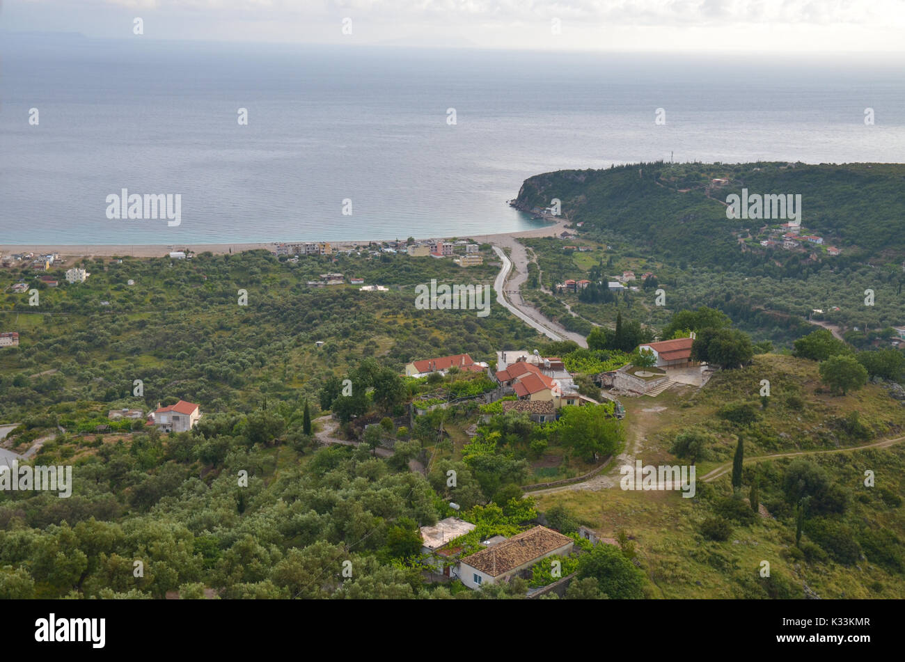 Ruins of Himara castle in Albania Stock Photo - Alamy