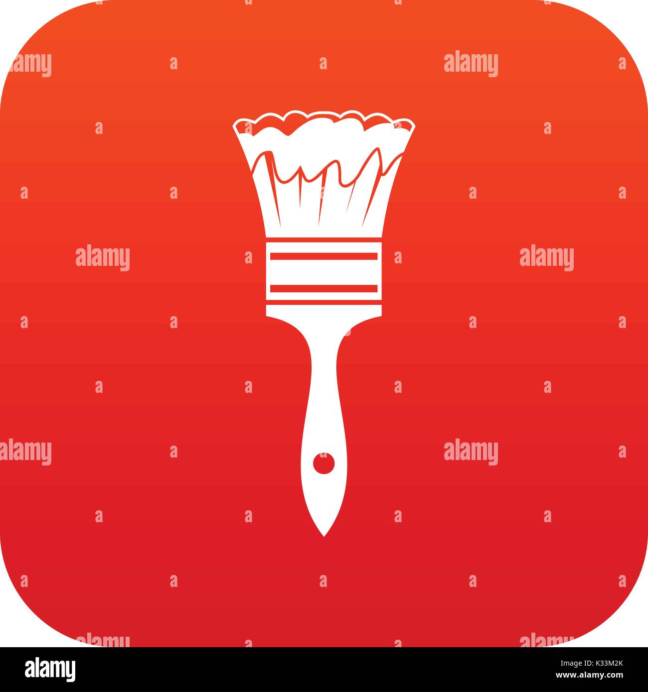 Paint brush icon digital red Stock Vector Image & Art - Alamy