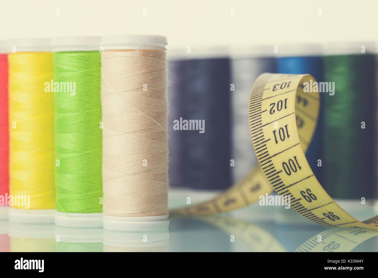 Sewing threads isolated on white background. Studio Shot Stock Photo ...
