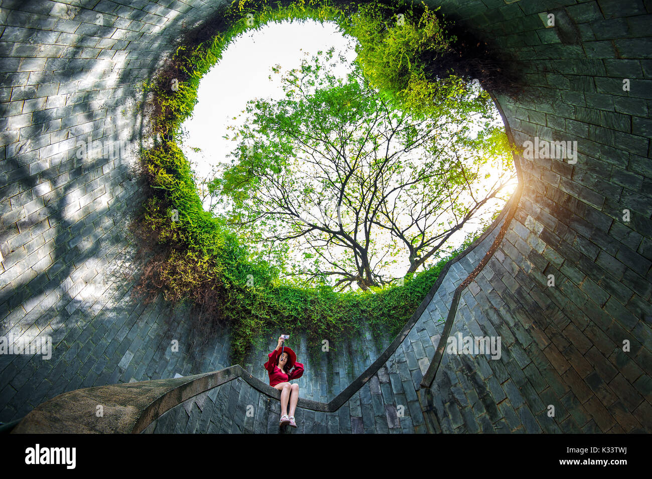 A woman at Fort Canning Park, Singapore Stock Photo: 156822670 - Alamy