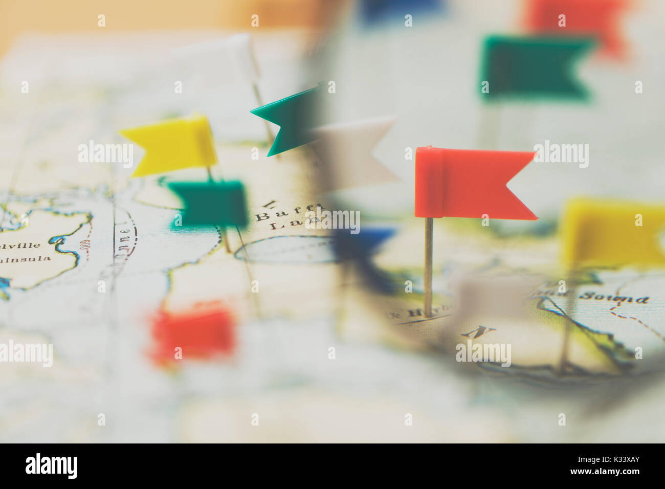 Push pin flag hi-res stock photography and images - Alamy