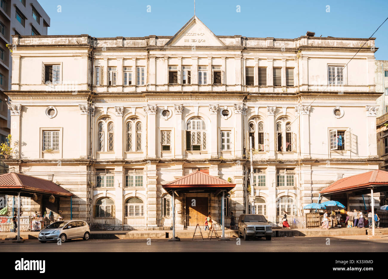 Colonial Architecture, Yangon, Myanmar Stock Photo - Alamy