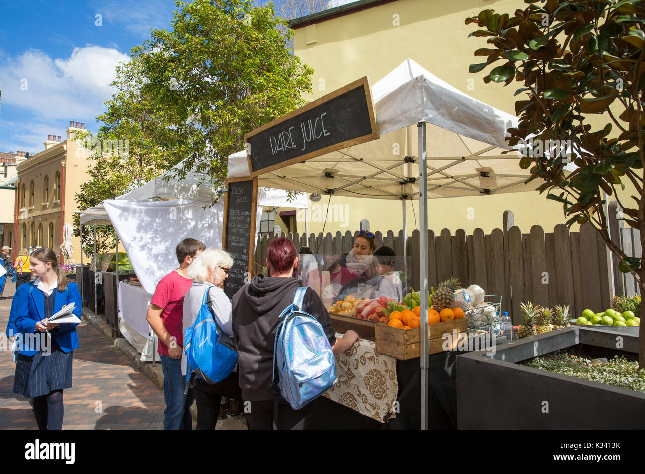 Friday markets in The Rocks area of Sydney city centre, new south wales ...