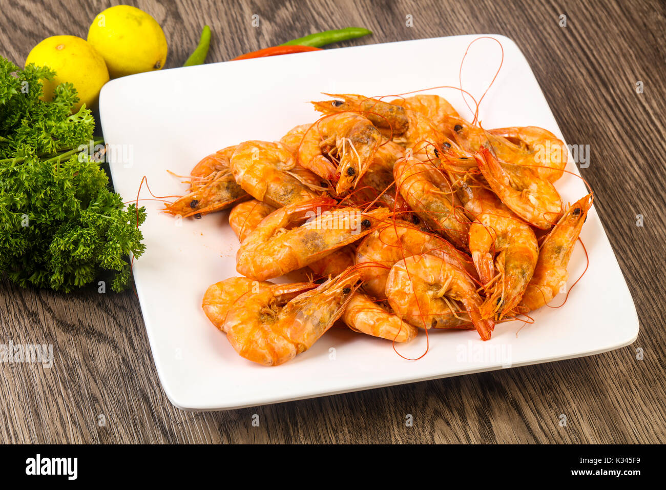 Boiled prawns in the bowl - ready for eat Stock Photo - Alamy