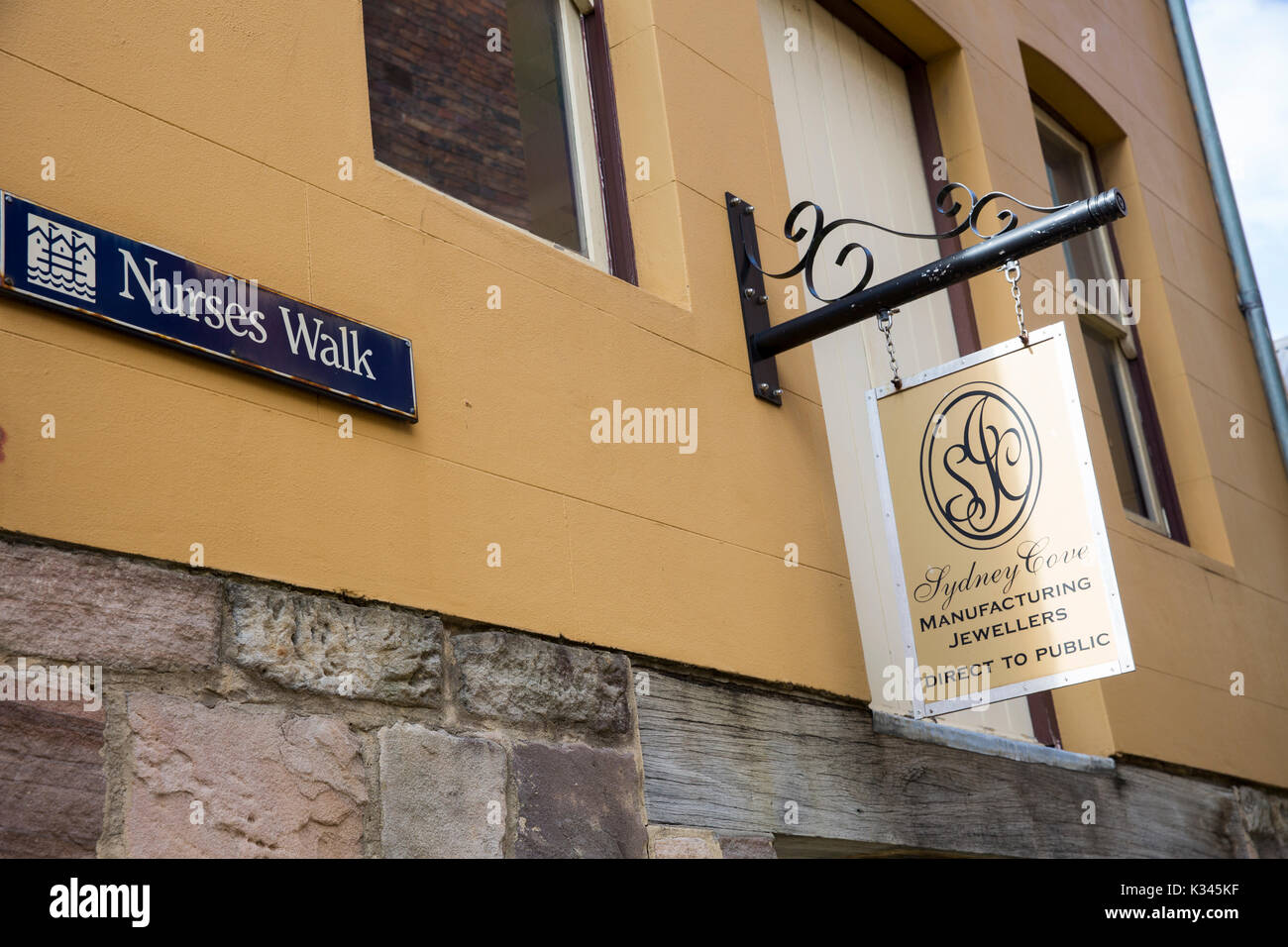 Street sign for Nurses walk in The Rocks area of Sydney,New south wales ...