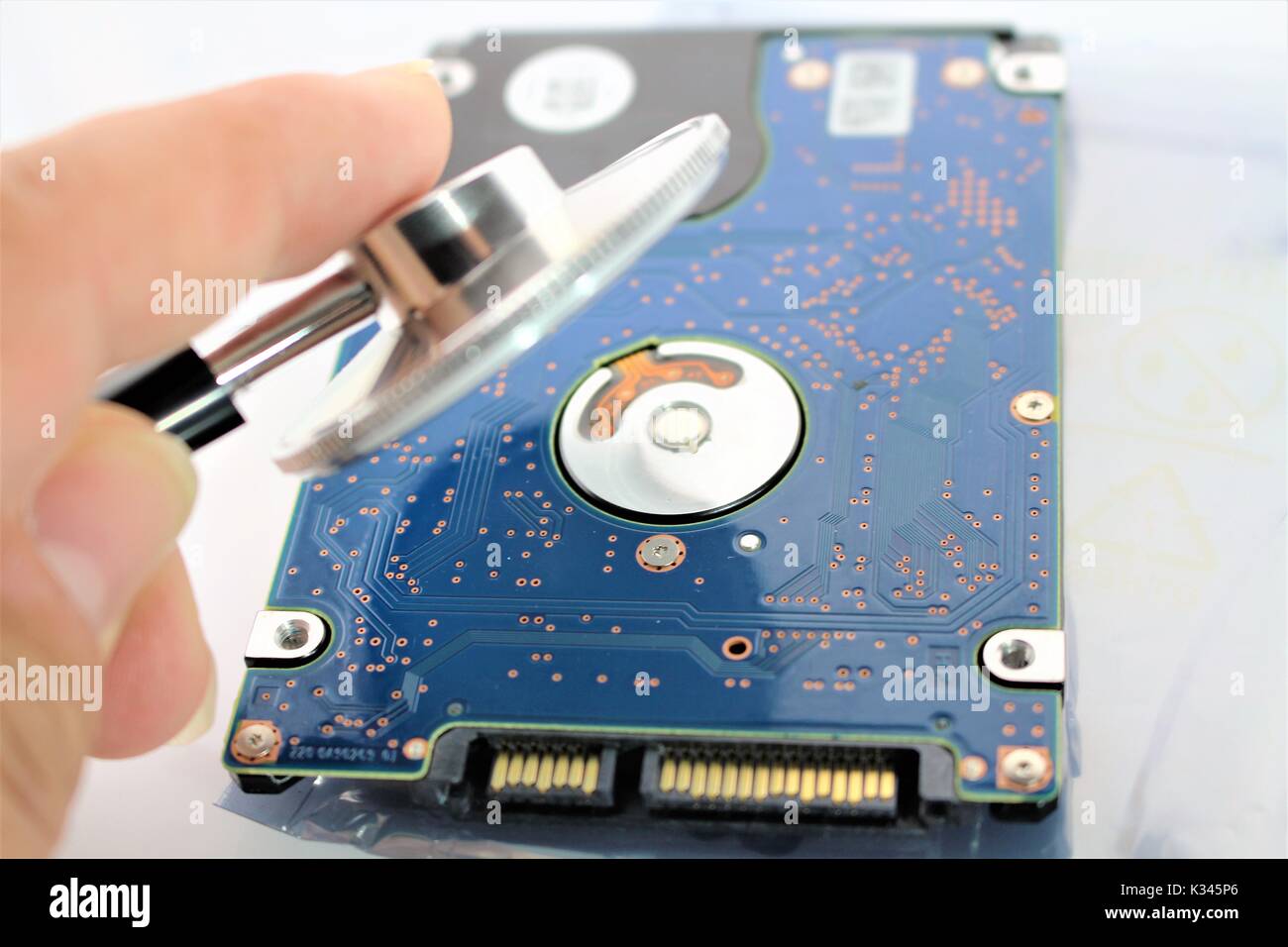 An concept image of a hard drive, disk and a stethoscope Stock Photo ...