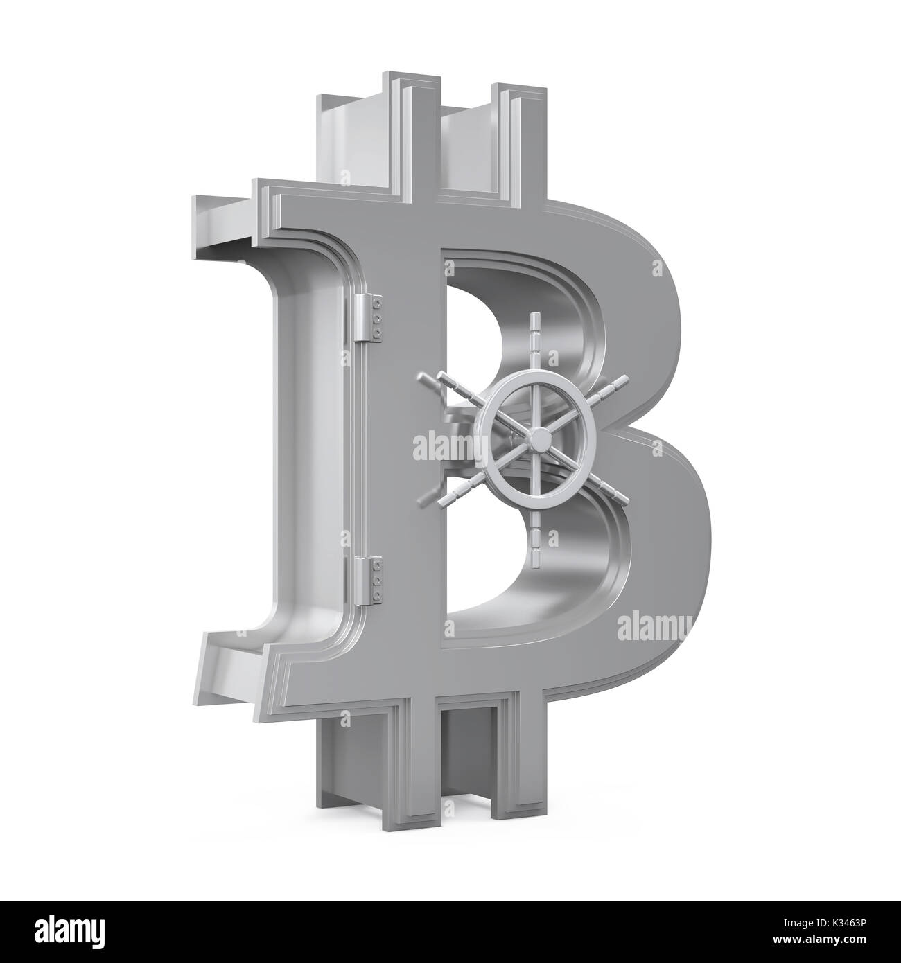 Bitcoin Symbol Vault Isolated Stock Photo - Alamy