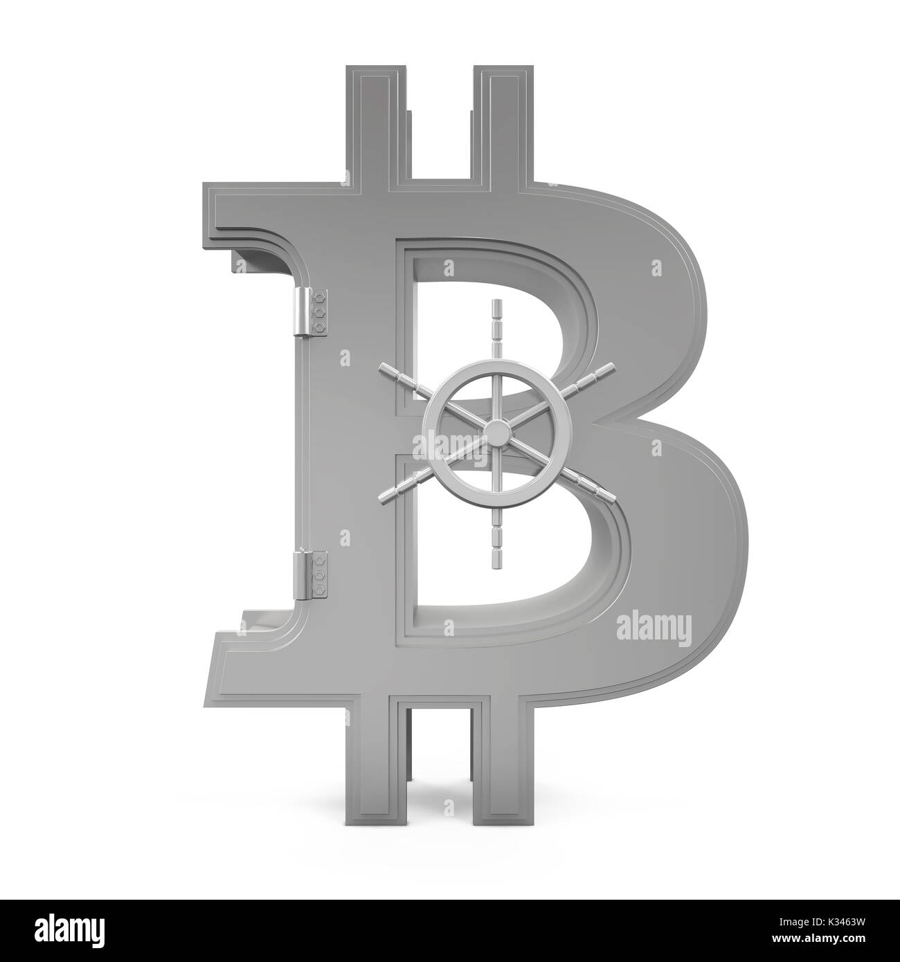 Bitcoin Symbol Vault Isolated Stock Photo - Alamy