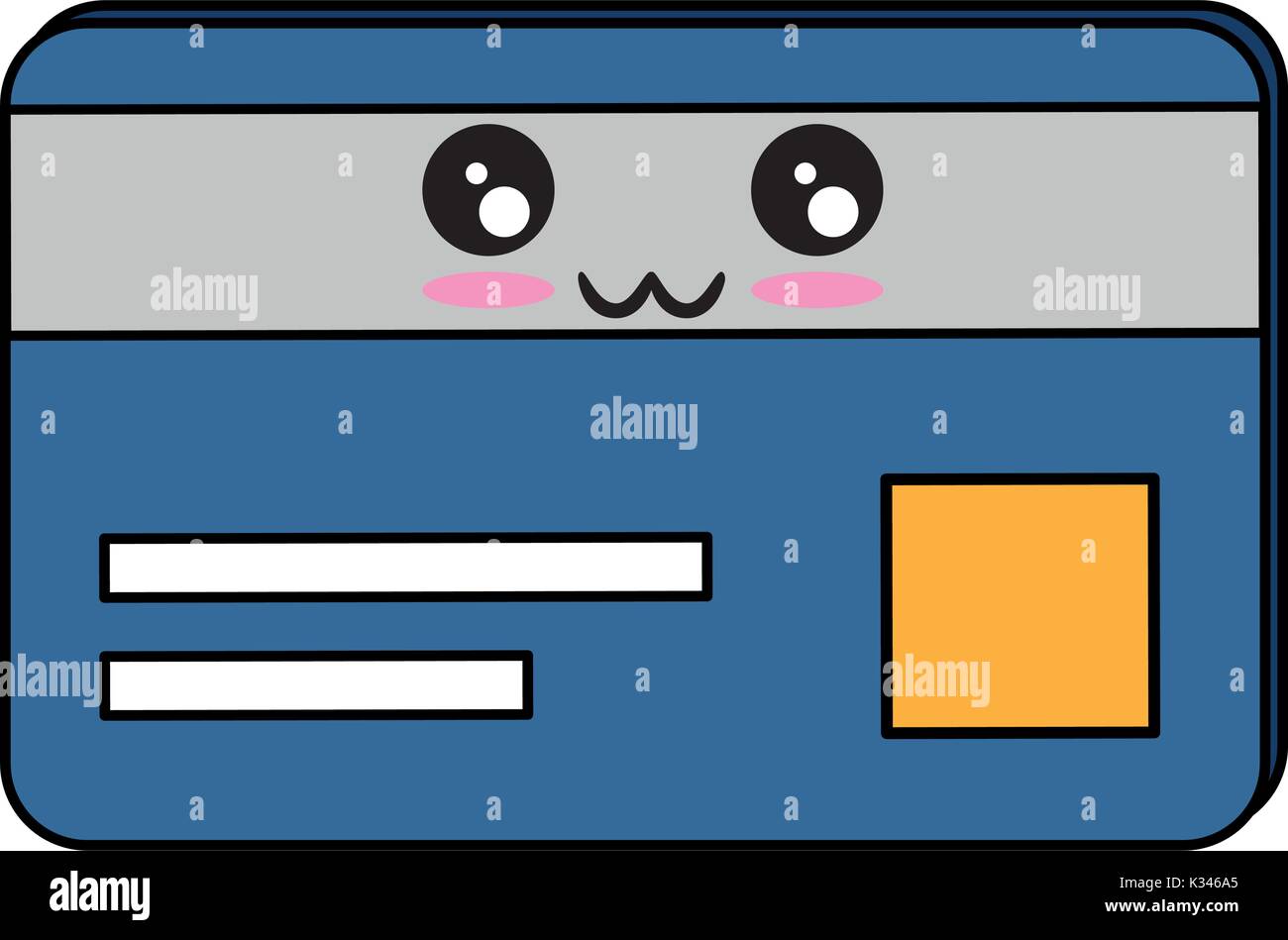 credit card kawaii character Stock Vector Image & Art - Alamy